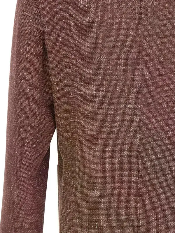 BARBA NAPOLI Easy J Mono Button Patch-pocket Blazer - Red