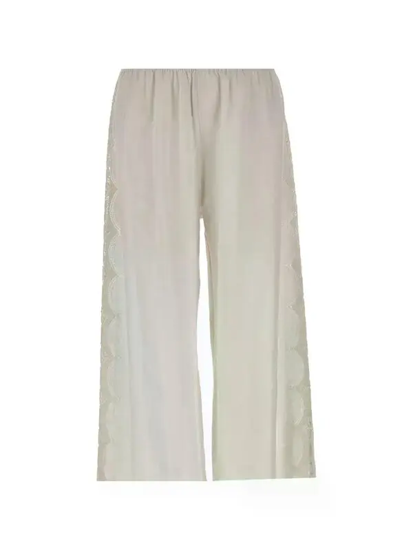 MAURIZIO MYKONOS Lace Embroidered Trousers