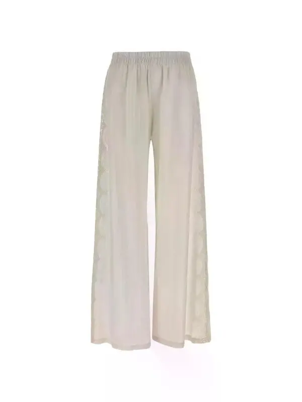 MAURIZIO MYKONOS Lace Embroidered Trousers