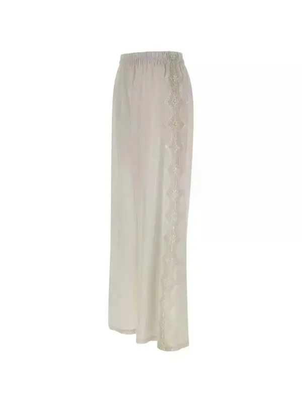 MAURIZIO MYKONOS Lace Embroidered Trousers