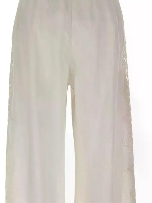 MAURIZIO MYKONOS Lace Embroidered Trousers