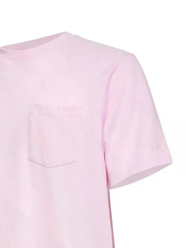 MC2 SAINT BARTH Crew-neck Chest-pocket T-shirt - Pink