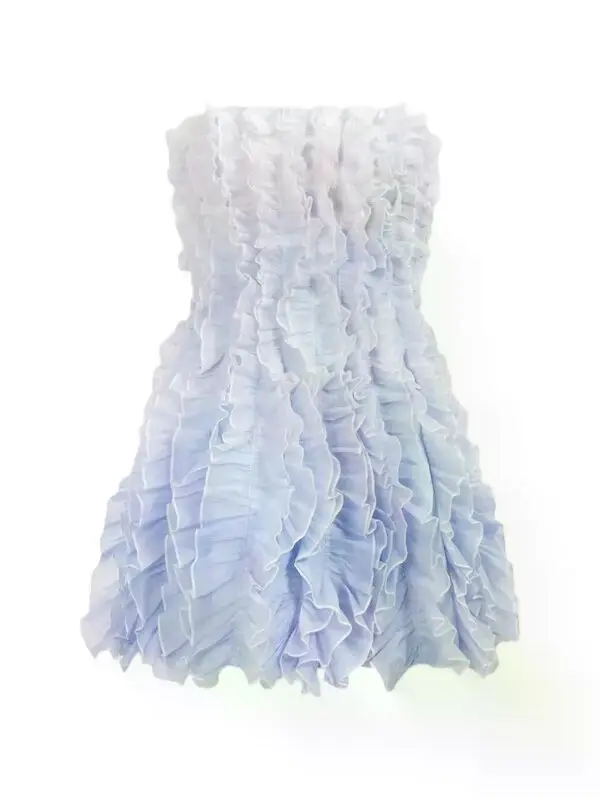 Aje Temperance Ruffled Mini Dress - Blue