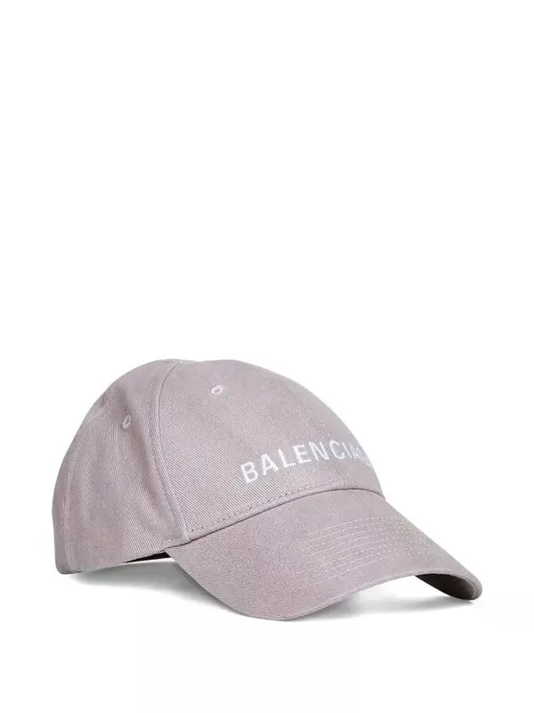 Balenciaga Logo-embroidered Baseball Cap - Grey