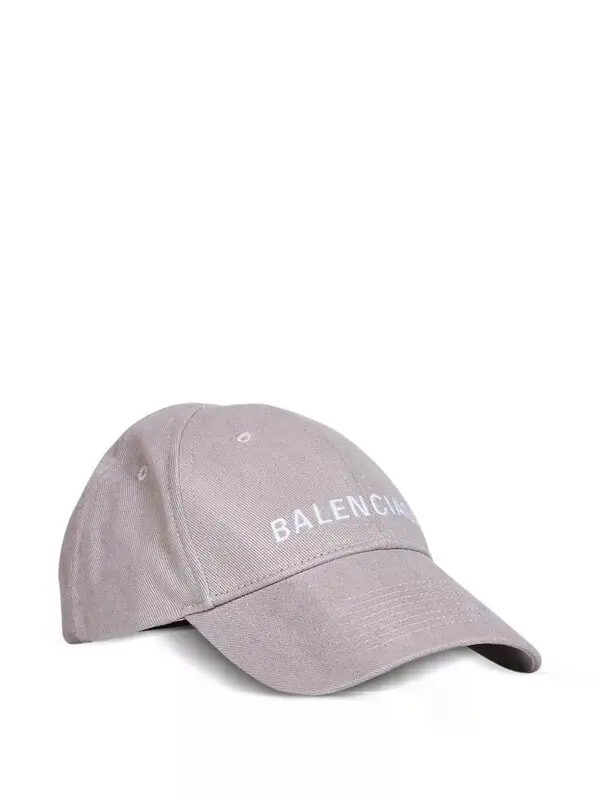 Balenciaga Logo-embroidered Baseball Cap - Grey