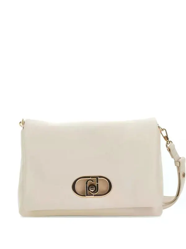 Liu Jo Flap Shoulder Bag With Logo - Neutrals