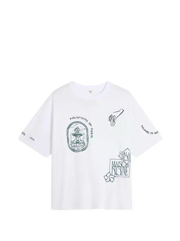Maison Kitsuné Art Nouveau Graphic-print T-shirt
