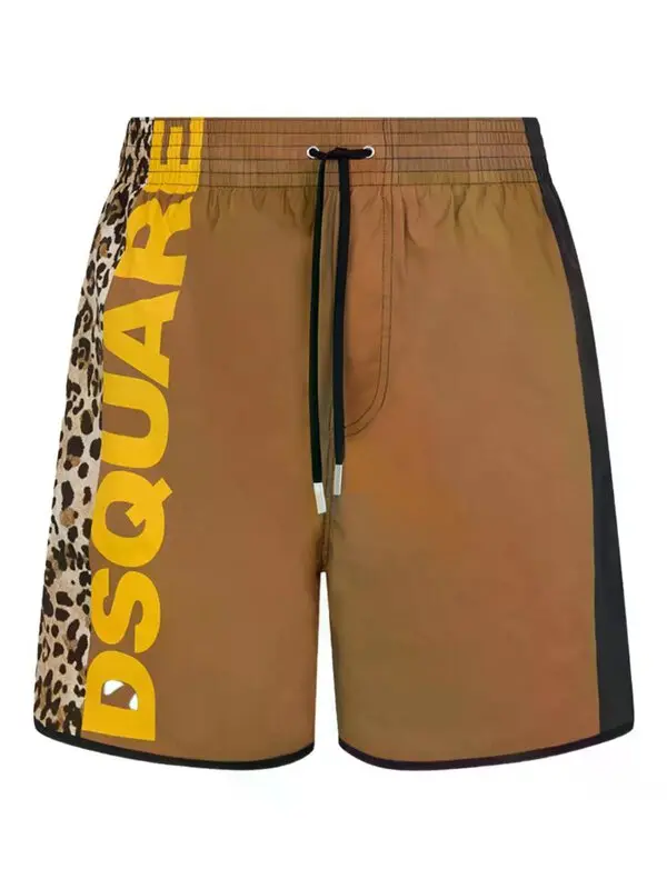 Dsquared2 Logo-detail Swim Shorts - Brown