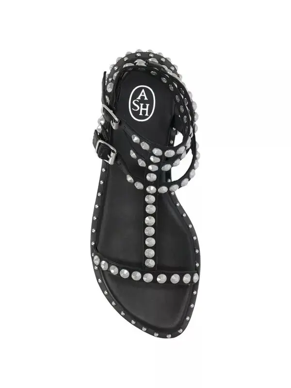 Ash Play Buckle Studded Leather Sandals
