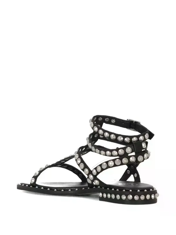 Ash Play Buckle Studded Leather Sandals