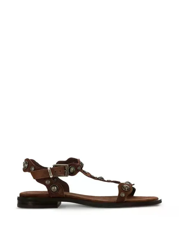 Ash Phanny Studded Sandals - Brown