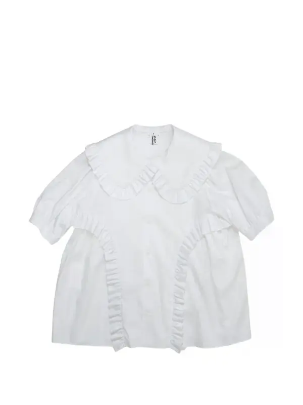 Noir Kei Ninomiya Ruffled Collar Shirt - White
