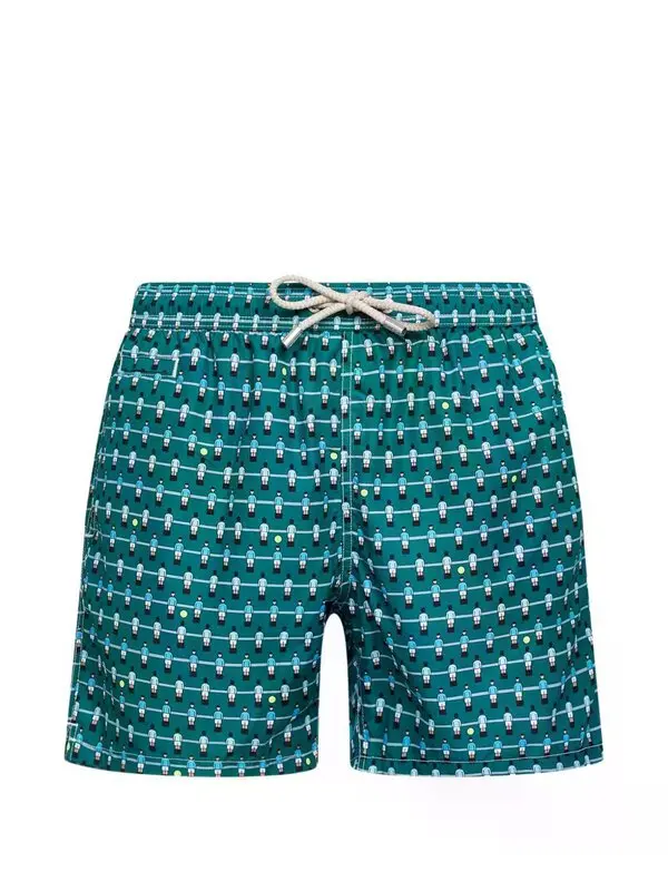 MC2 SAINT BARTH Printed Drawstring Swim Shorts - Green
