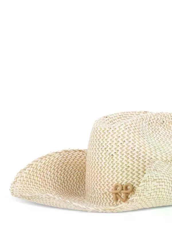 Ruslan Baginskiy Monogram-embellished Woven Cowboy Hat