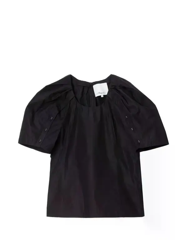 3.1 Phillip Lim Bloom Scoop-neck Top - Black