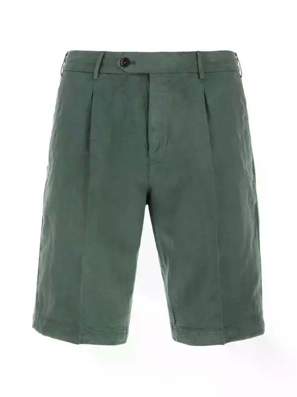 PT TORINO Pleated Bermuda Shorts - Green