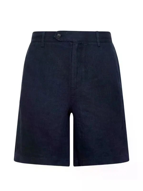 MC2 SAINT BARTH Herringbone Elastic-waist Shorts - Blue