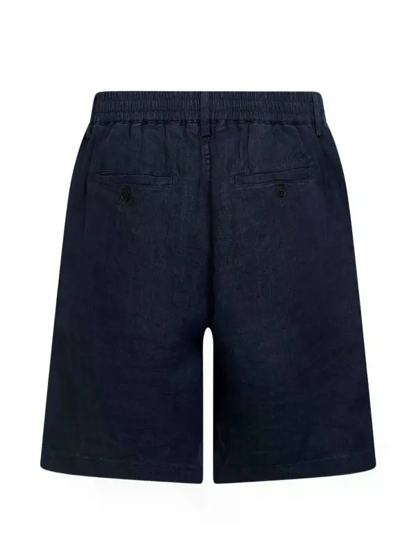 MC2 SAINT BARTH Herringbone Elastic-waist Shorts - Blue