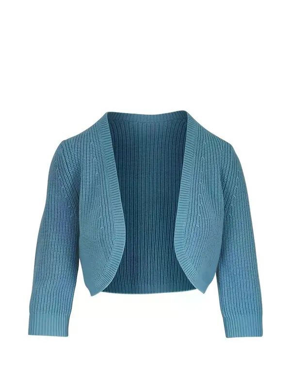 Michael Kors Knitted Cropped Cardigan - Blue