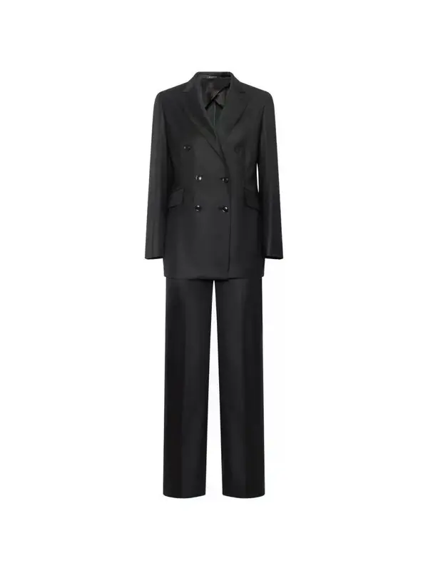 FRANZESE COLLECTION Lady Diana Double-breasted Suit - Black