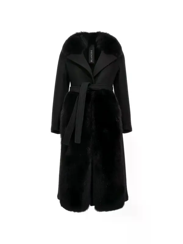 BLANCHA Belted Coat - Black