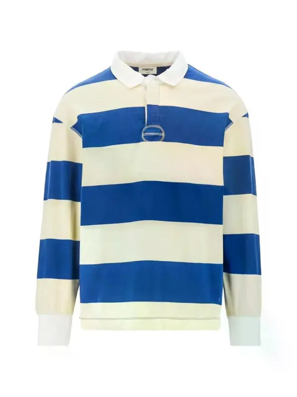 POMPEII Striped Polo Shirt - Blue