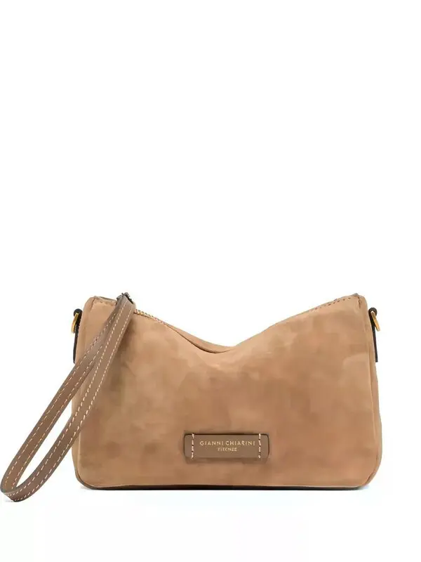 GIANNI CHIARINI Nora Suede Clutch Bag - Brown