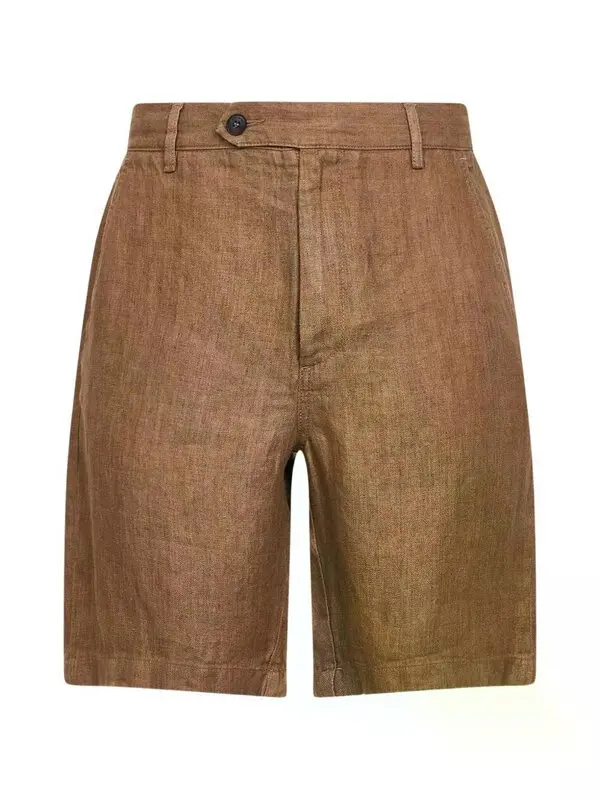 MC2 SAINT BARTH Tailored Herringbone Shorts - Brown