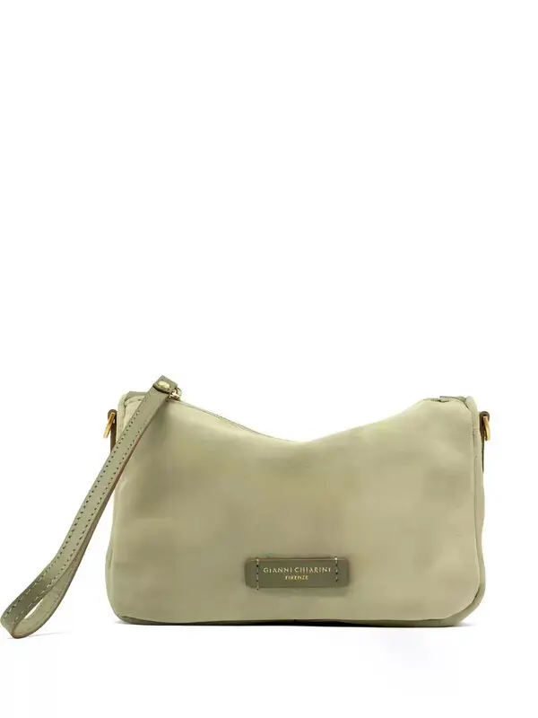 GIANNI CHIARINI Nora Suede Clutch Bag - Green