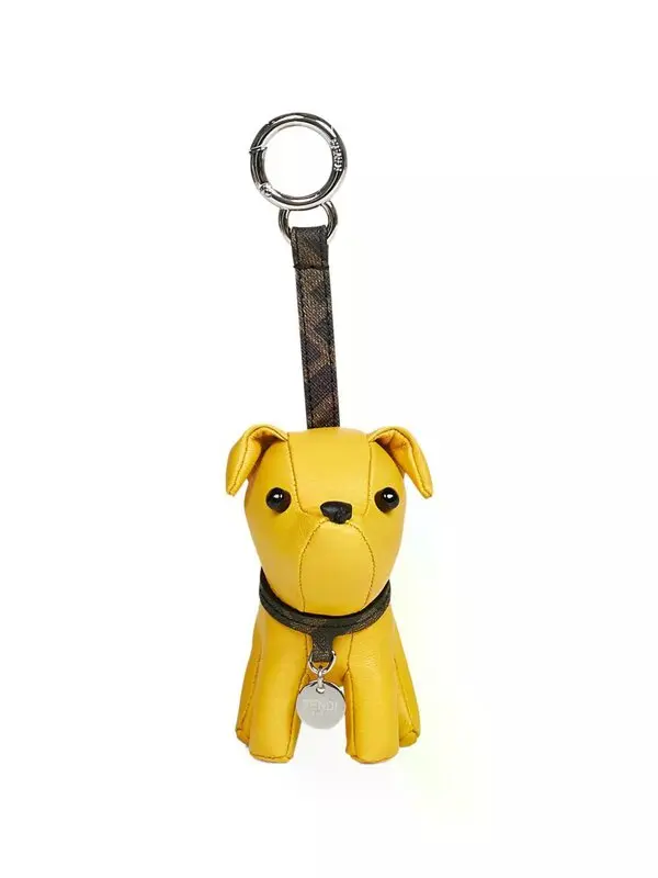 Fendi Ito Leather Bag Charm - Yellow