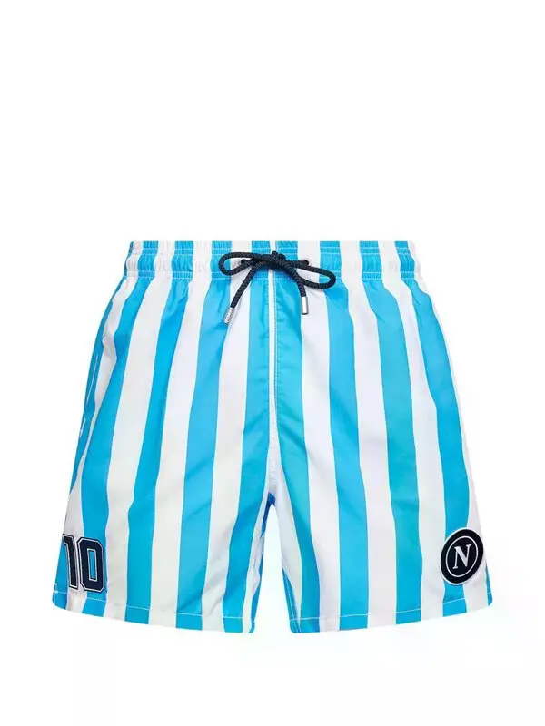 MC2 SAINT BARTH Striped Swim Shorts - Blue