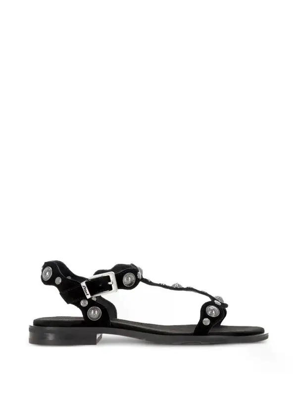 Ash Phanny Studded Sandals - Black