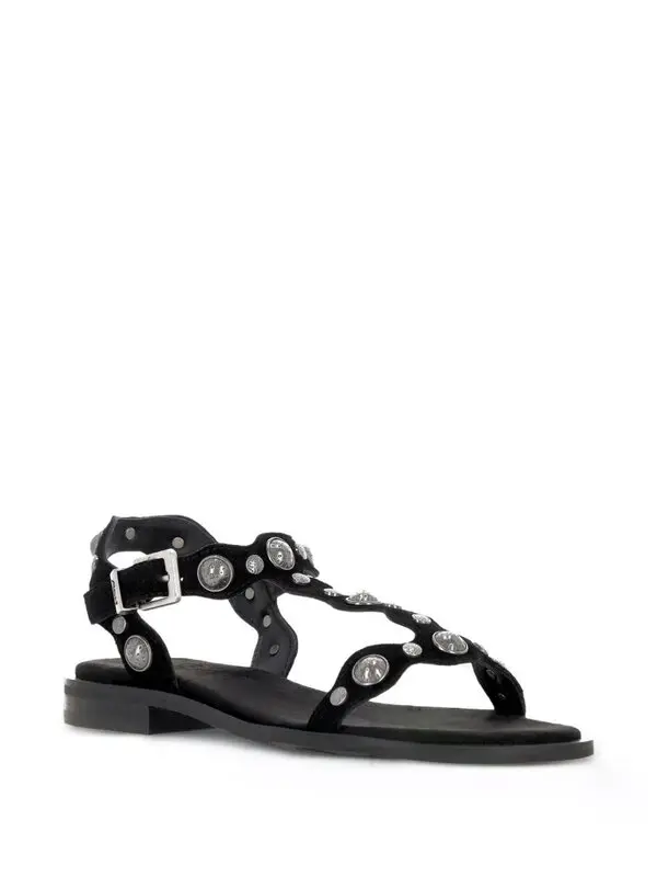 Ash Phanny Studded Sandals - Black