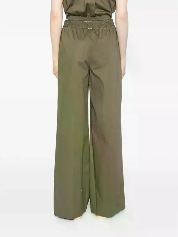TWINSET Wide Leg Drawstring Trousers - Green