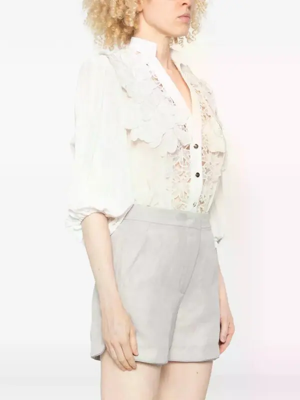 BABYLONE PARIS Floral-appliqué Lace-trim Bodysuit