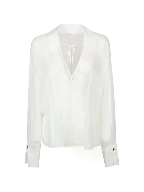 Patrizia Pepe Lace Long-sleeve Blouse
