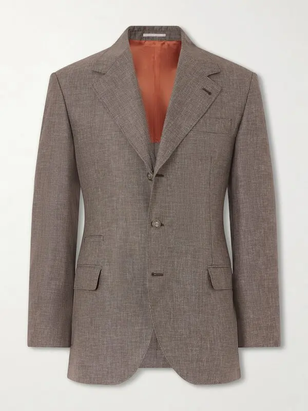 Brunello Cucinelli Wool Suit Jacket - Brown
