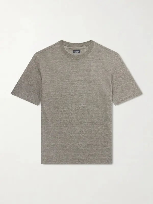 Zegna Oasi Knitted Linen T-shirt