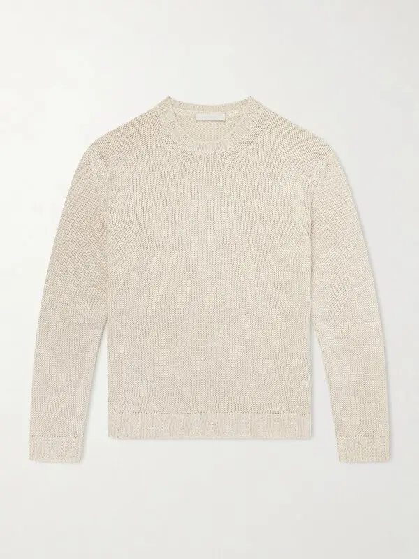 SAMAN AMEL Gio Silk Sweater - Neutrals