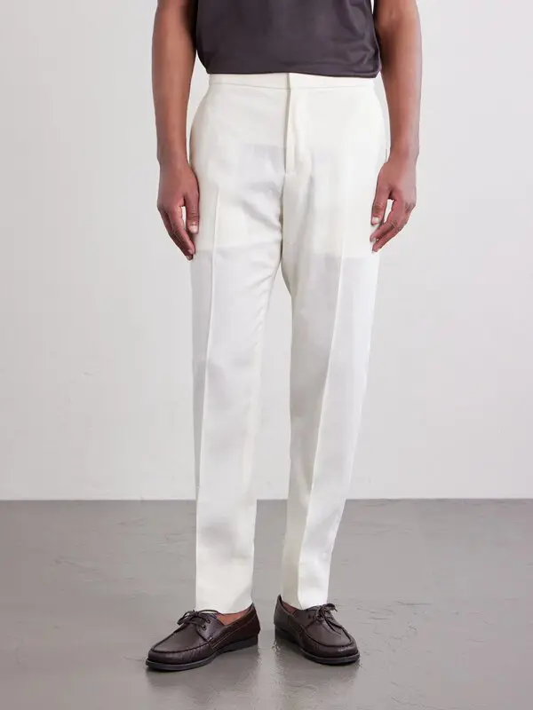 Zegna Straight-leg Linen-twill Trousers