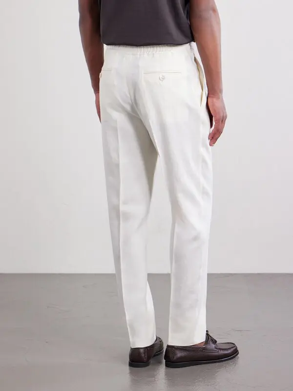 Zegna Straight-leg Linen-twill Trousers