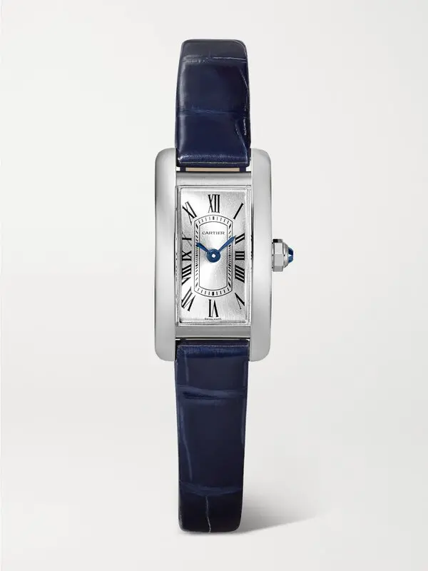 CARTIER Tank Américaine Mini 28mm Watch - Blue