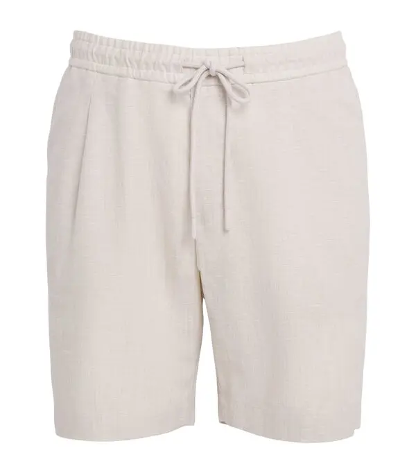 Zimmerli Linen-cotton Drawstring Shorts - Beige