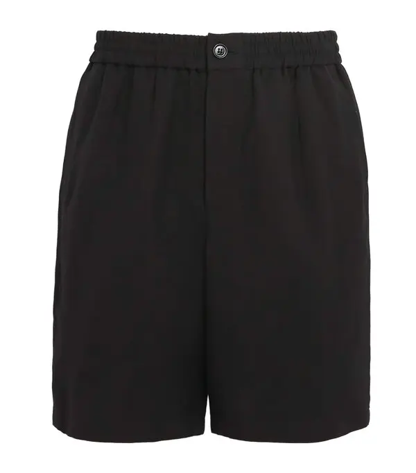 Ami Mid-rise Straight Shorts - Black