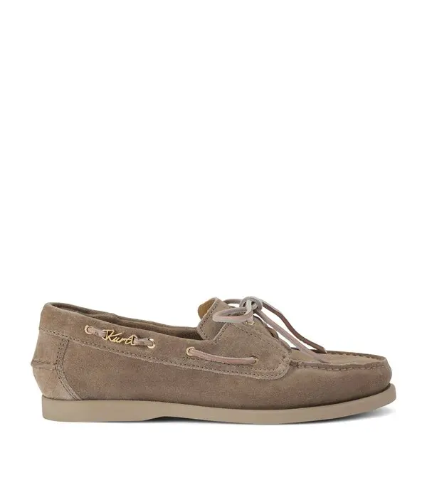 Kurt Geiger Suede Boat Shoes - Brown