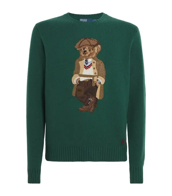 Polo Ralph Lauren Wool-cashmere Polo Bear Sweater - Green
