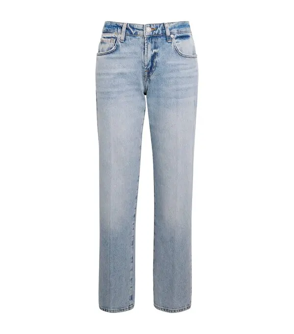 7 For All Mankind Calie Mid-rise Straight Jeans - Blue