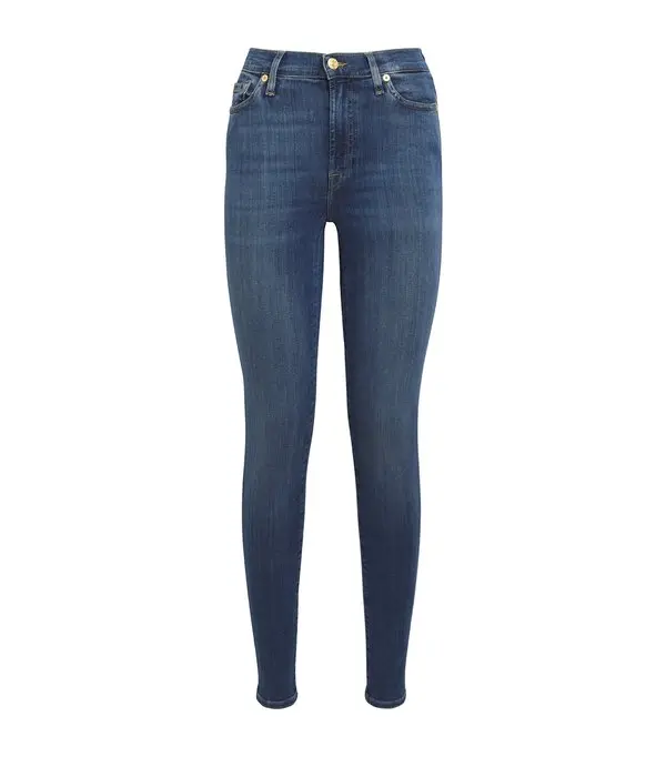 7 For All Mankind Calie Mid-rise Straight Jeans - Blue