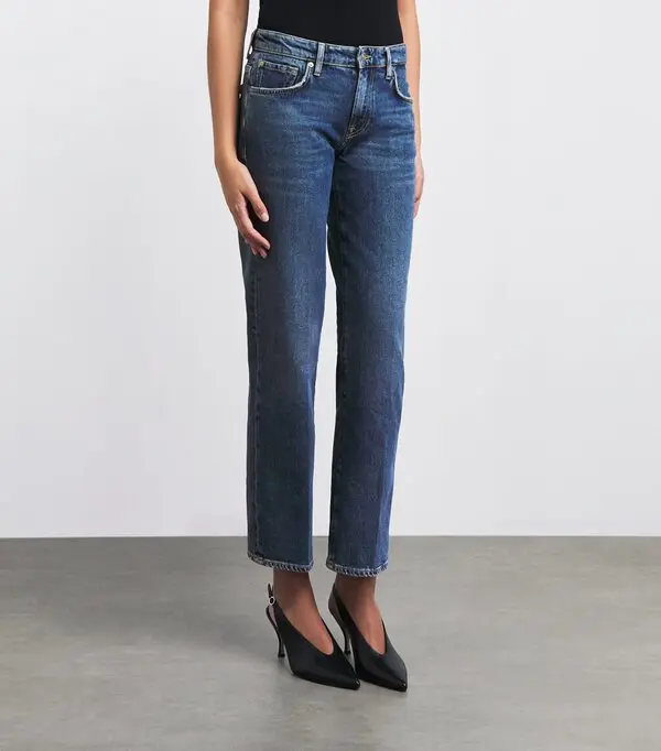 7 For All Mankind Calie Mid-rise Straight Jeans
