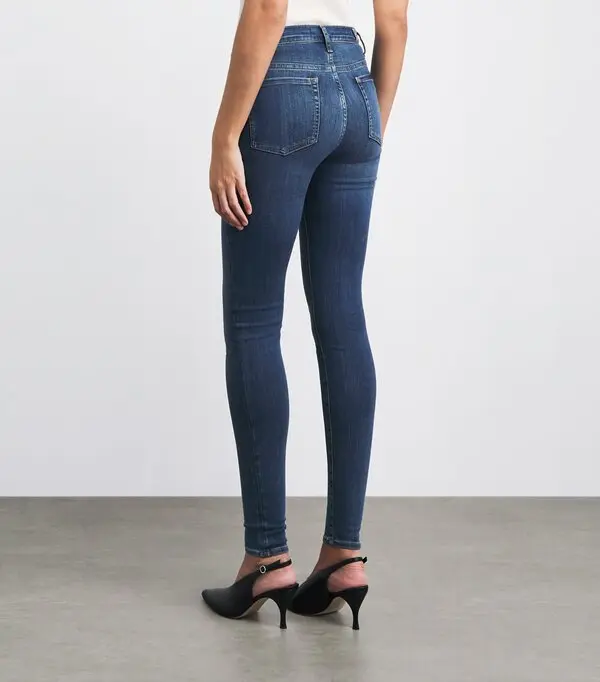 7 For All Mankind Slim Illusion Luxe High-rise Skinny Jeans - Blue